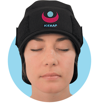 Cooling and Warming Adjustable Compress cap with removable gel packs ...